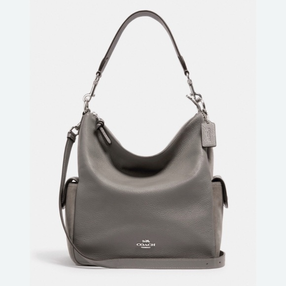 Coach | Bags | Coach Pennie Heather Gray Leather Hobo Hand Shoulder Bag ...